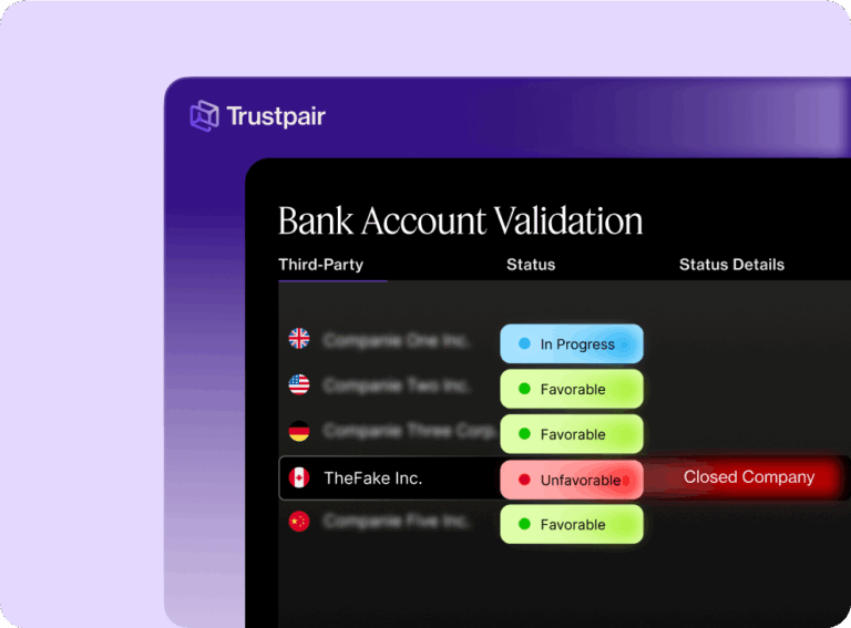Automated Bank Account Validation Service - Trustpair